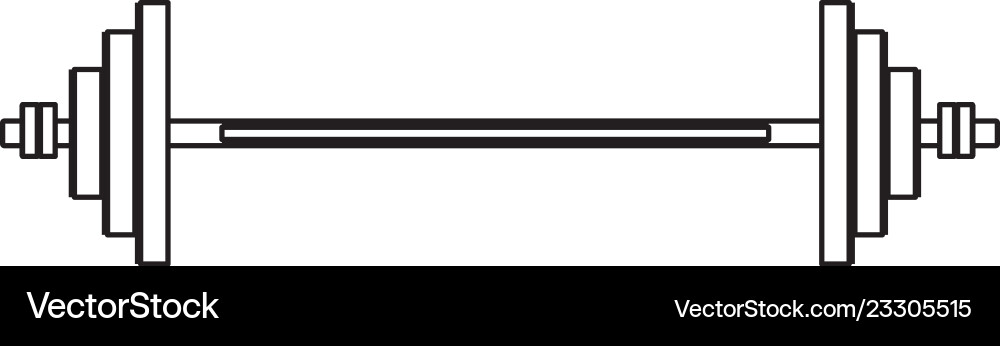 Weight barbell cartoon Royalty Free Vector Image