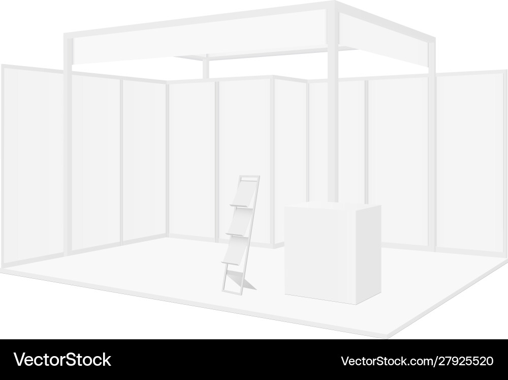 Expo booth for exhibition isolated on white Vector Image