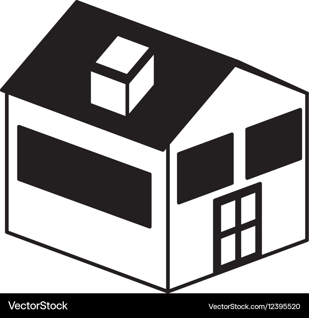 House exterior isolated icon Royalty Free Vector Image