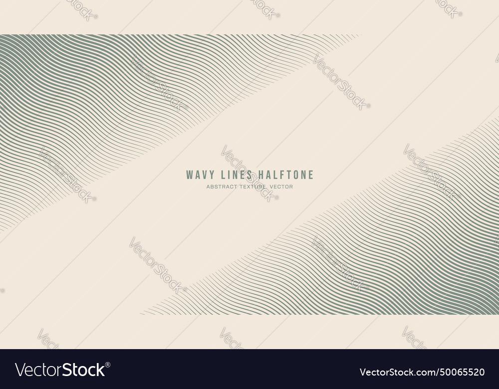 Parallel hatching wavy lines half tone pattern Vector Image