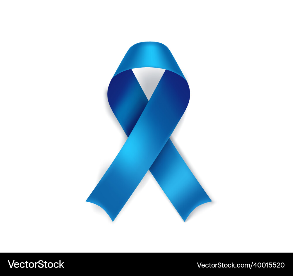 Prostate cancer awareness month symbol blue Vector Image