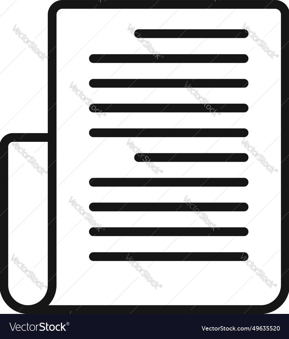 Record keeping paper icon outline billing Vector Image Record keeping paper icon outline billing Vector Image