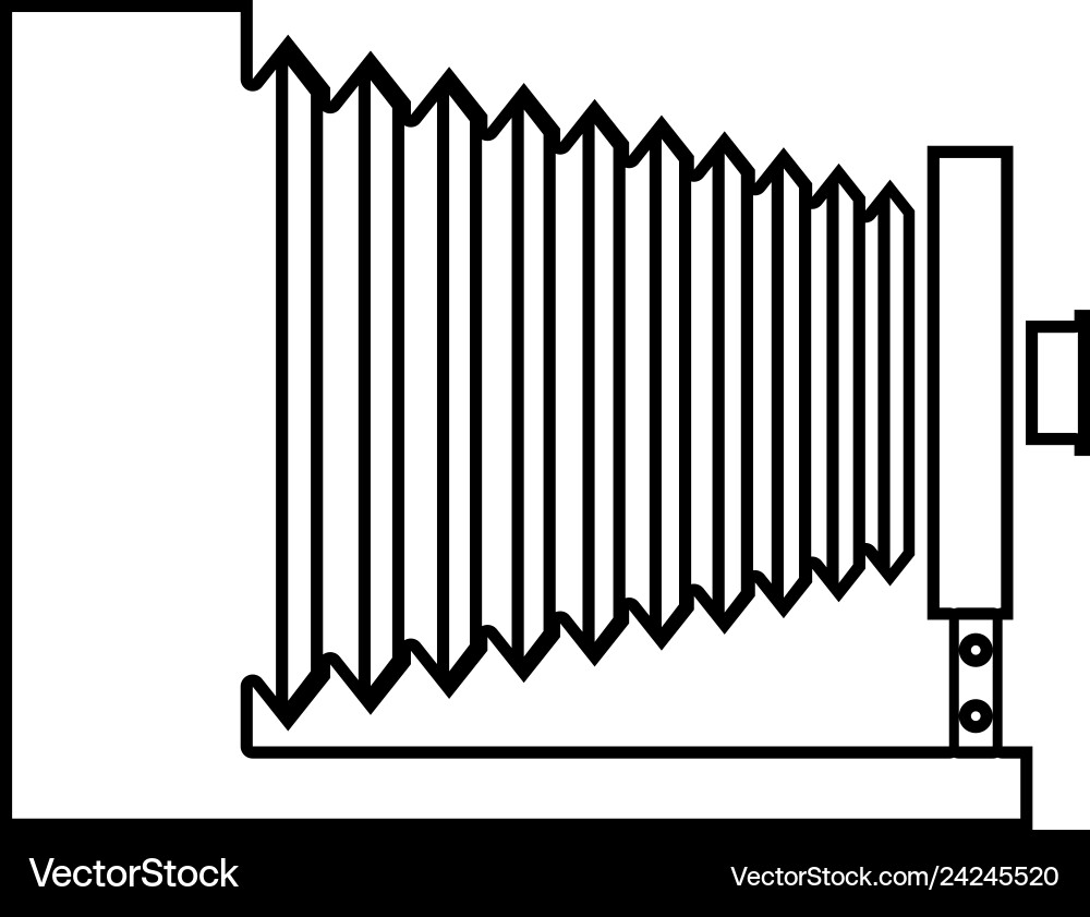 Retro camera vintage photo camera side view icon Vector Image