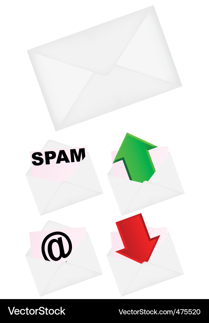 Set of mail icons Royalty Free Vector Image - VectorStock