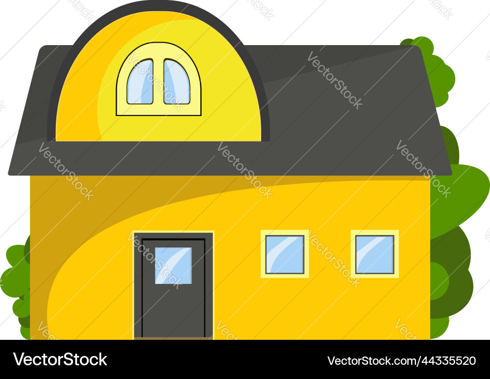 Sweet yellow home on a white background Royalty Free Vector