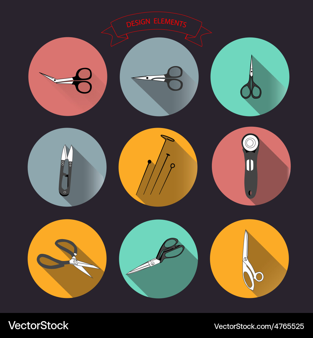 0515 1 for tailors cutting out scissors v Vector Image