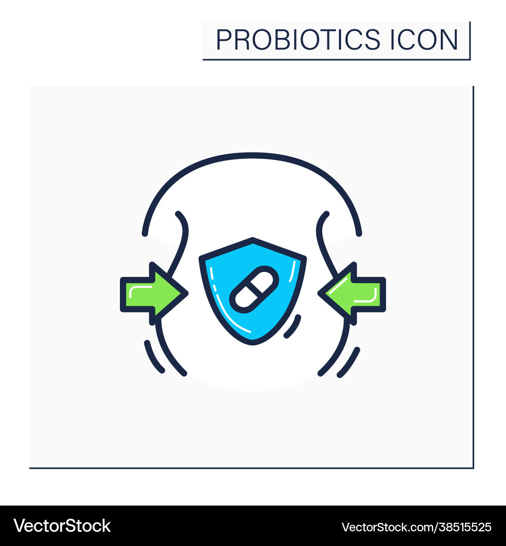 Activity probiotics color icon Royalty Free Vector Image