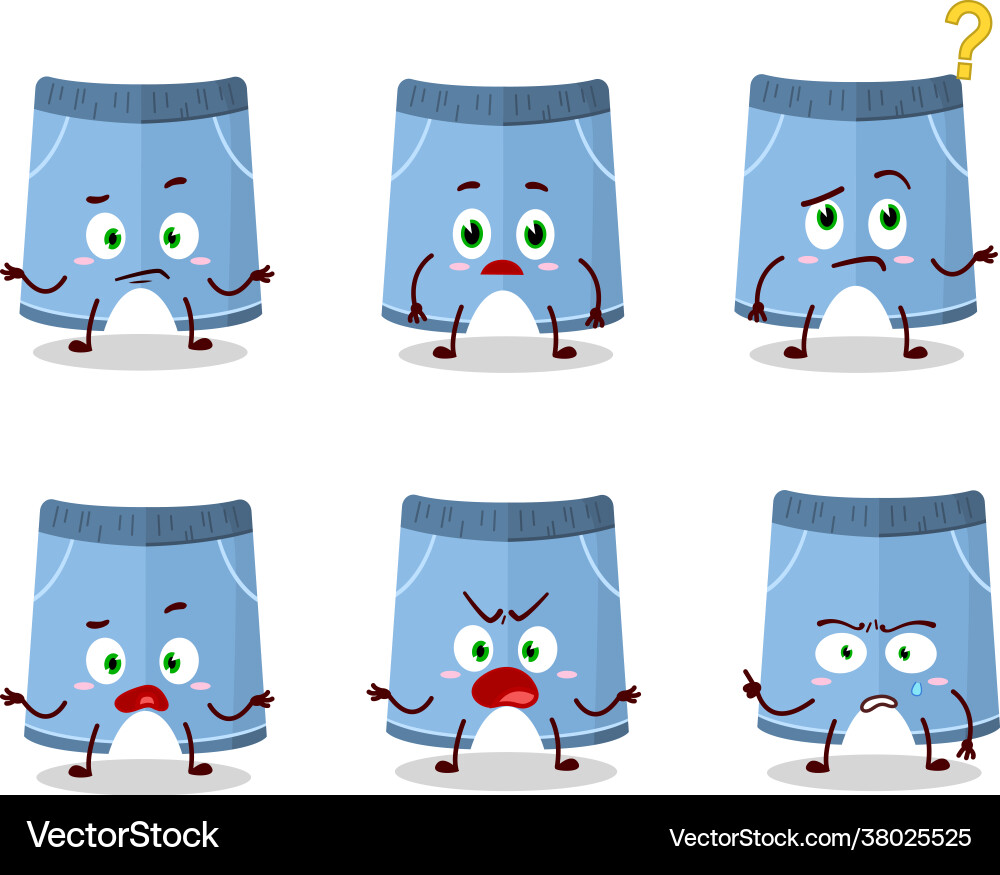 Cartoon character shorts with what expression Vector Image