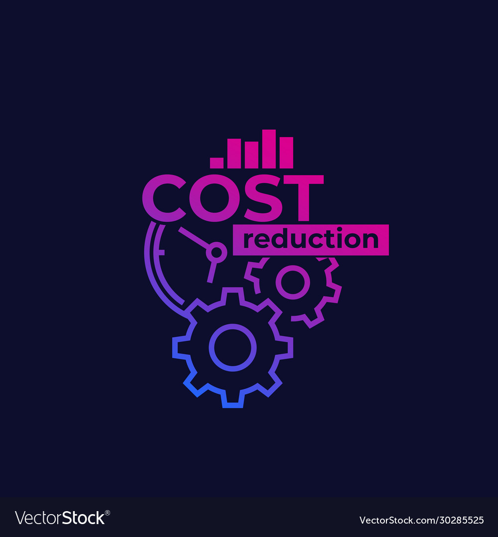 Cost reduction optimization Royalty Free Vector Image