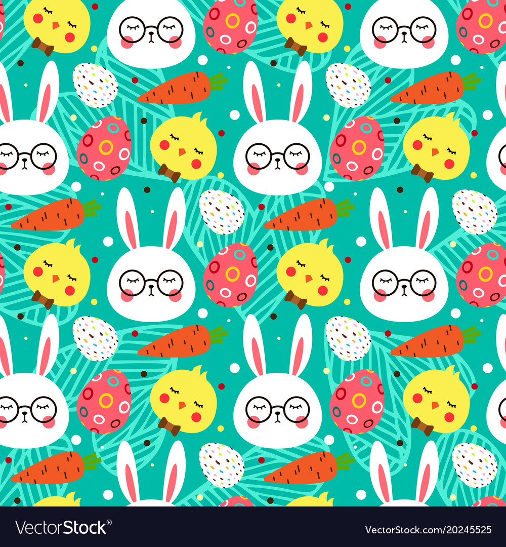 Easter bright seamless pattern Royalty Free Vector Image