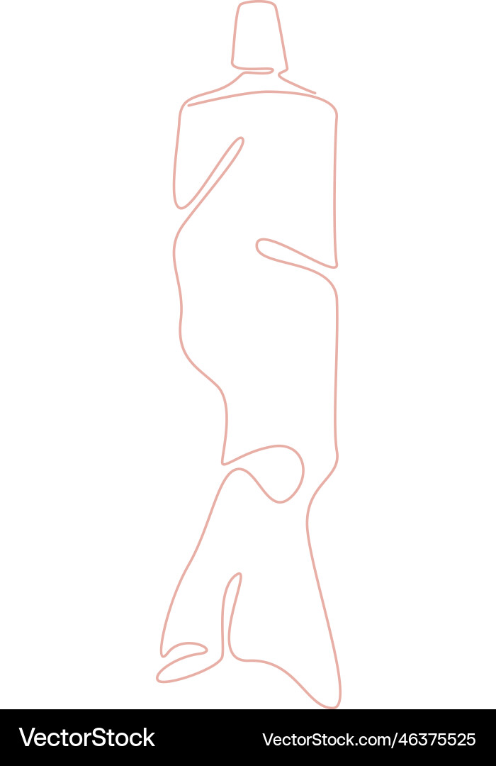 Face cream drawing in line art Royalty Free Vector Image