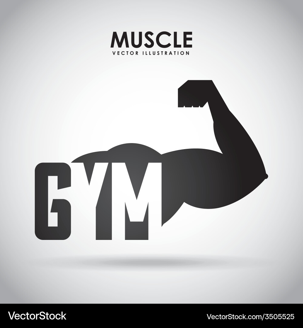Fitness Muscle Strength Royalty Free Vector Image
