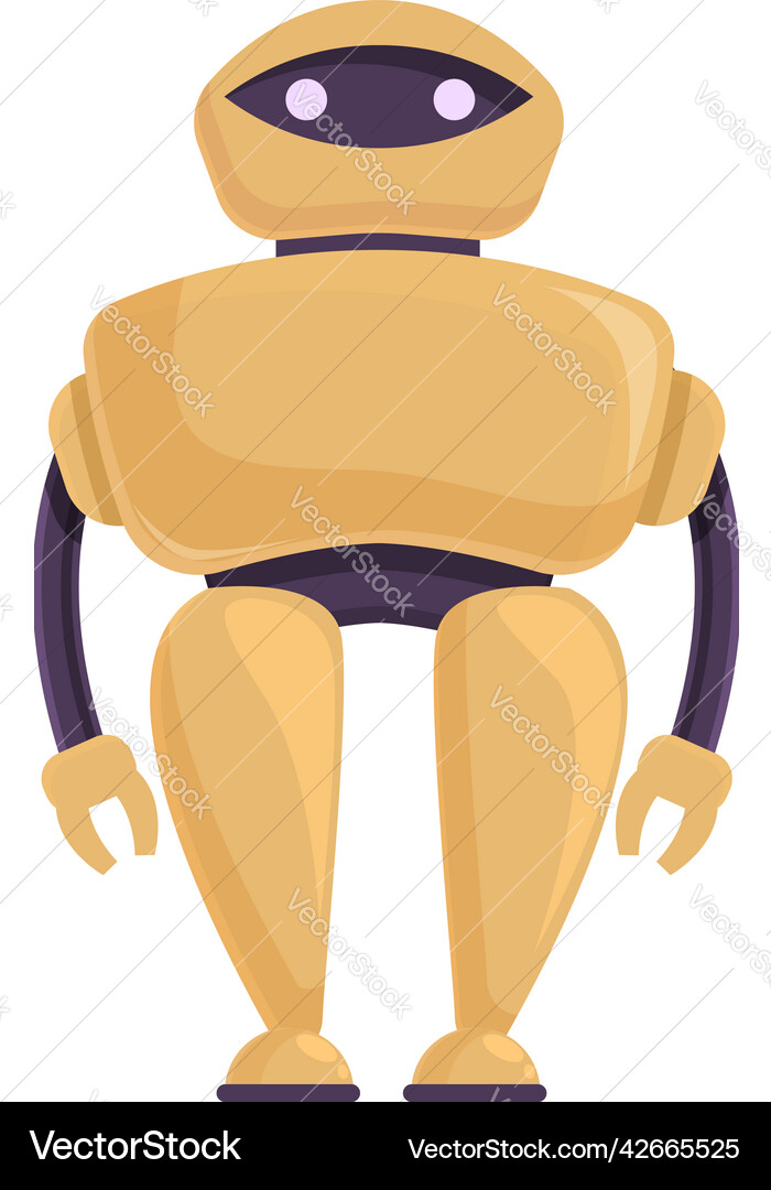 Humanoid robot icon cartoon cute character Vector Image