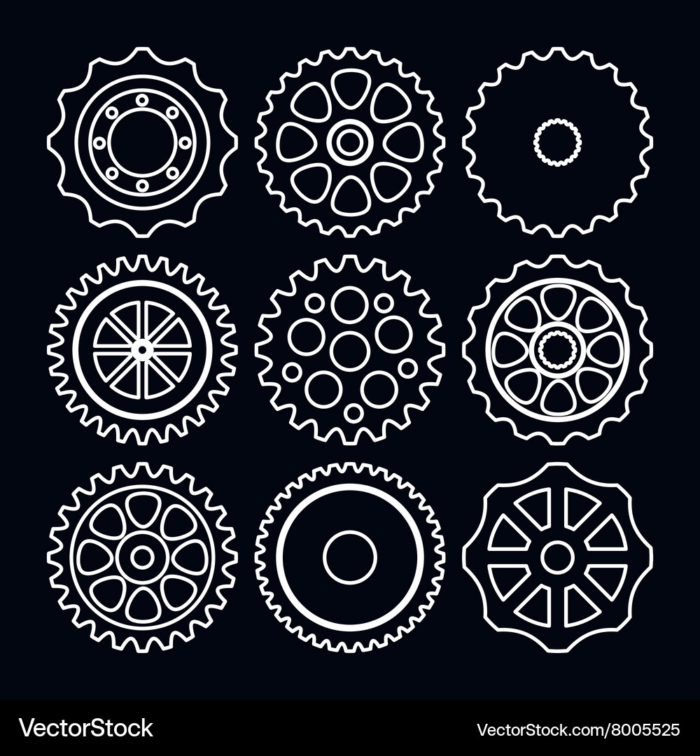 Industrial wheel with back and white colors Vector Image