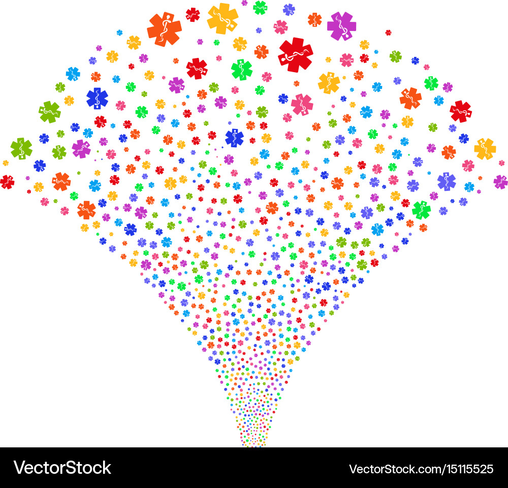 Life star fountain stream Royalty Free Vector Image