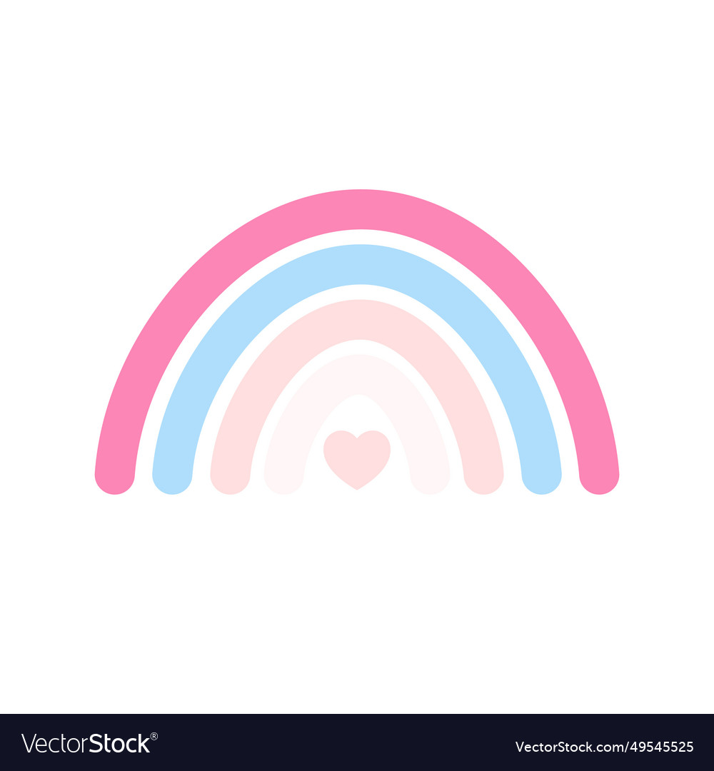 Pastel stylish trendy rainbow Royalty Free Vector Image