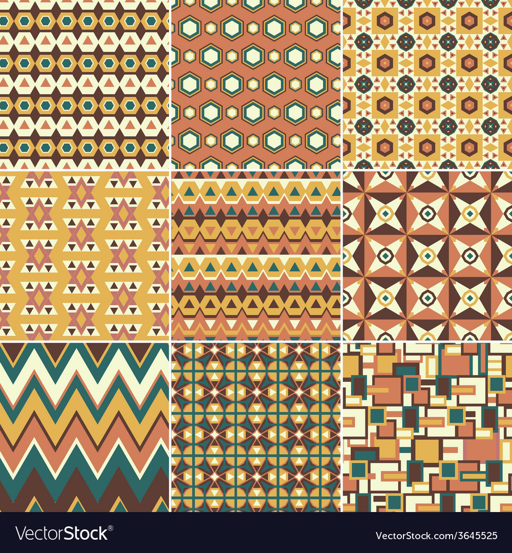 Pattern set Royalty Free Vector Image - VectorStock