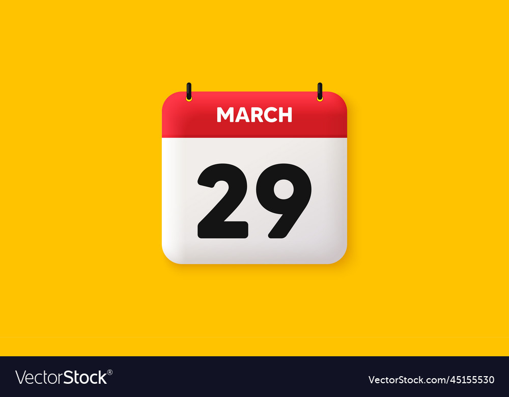 29th day of the month icon event schedule date Vector Image