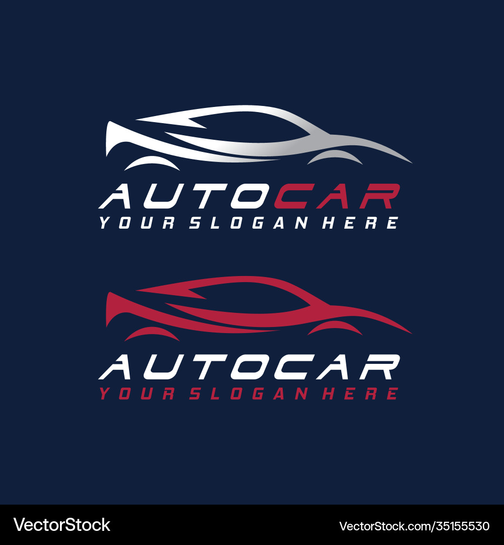 Abstract automotive car logo Royalty Free Vector Image
