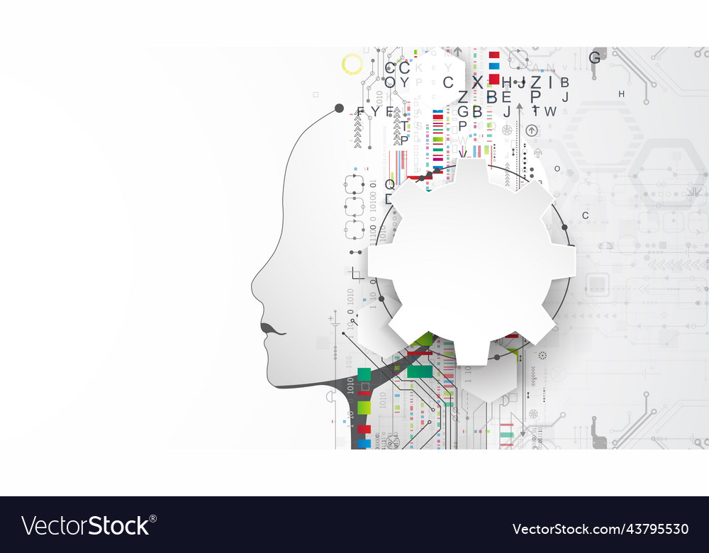 Artificial intelligence technical background Vector Image Artificial intelligence technical background Vector Image