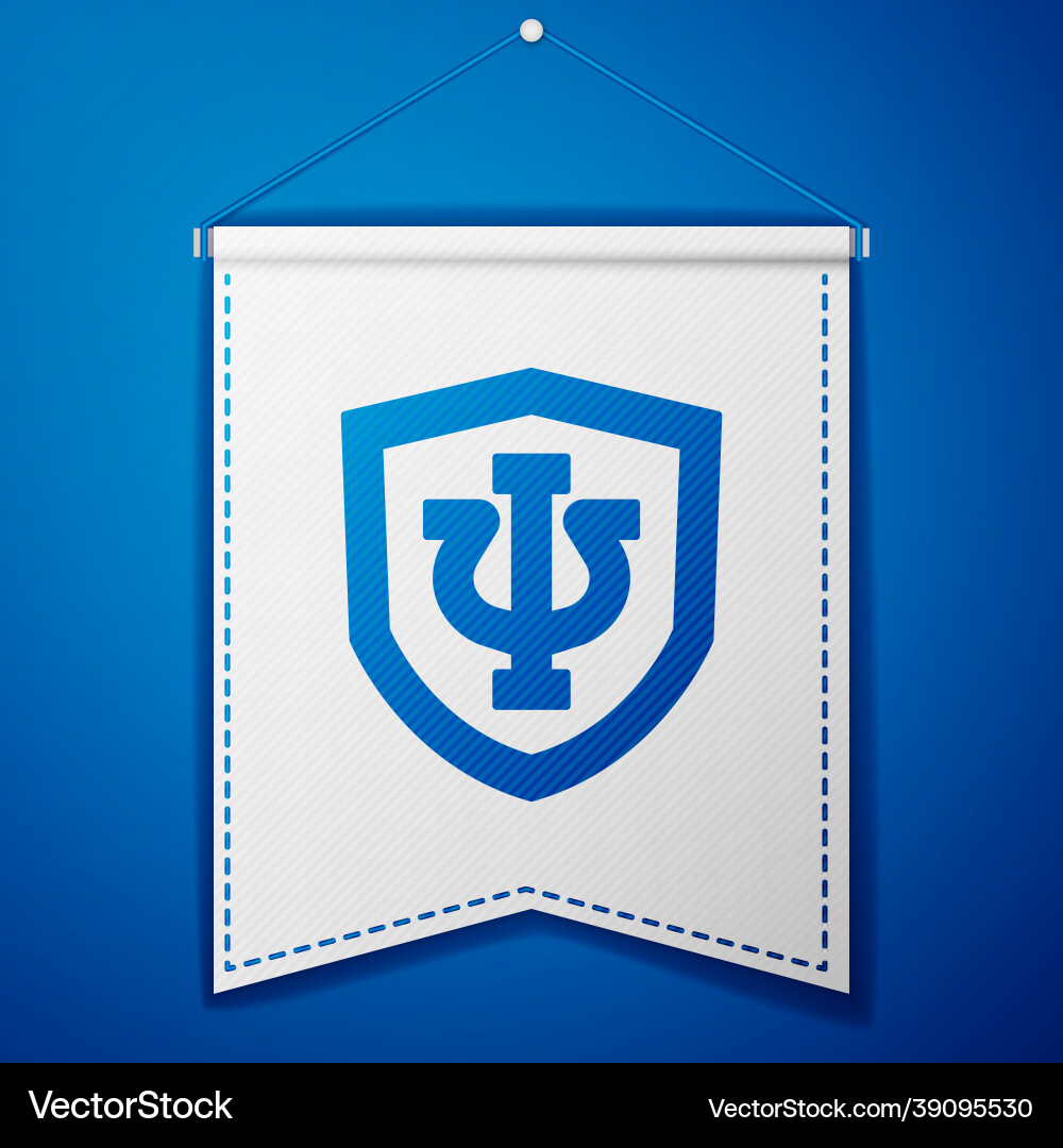Blue psychology icon isolated on background Vector Image