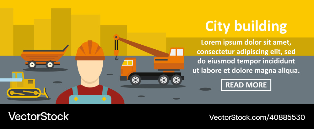 City building banner horizontal concept Royalty Free Vector
