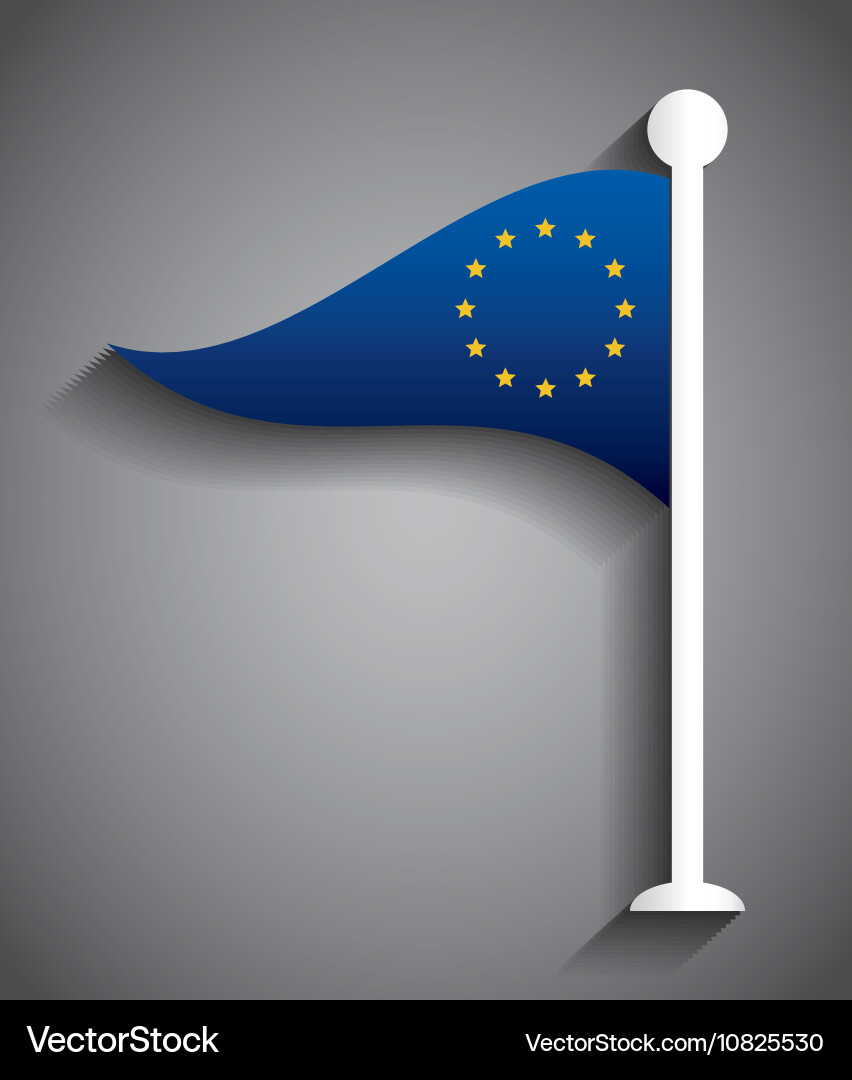 European union flag design Royalty Free Vector Image