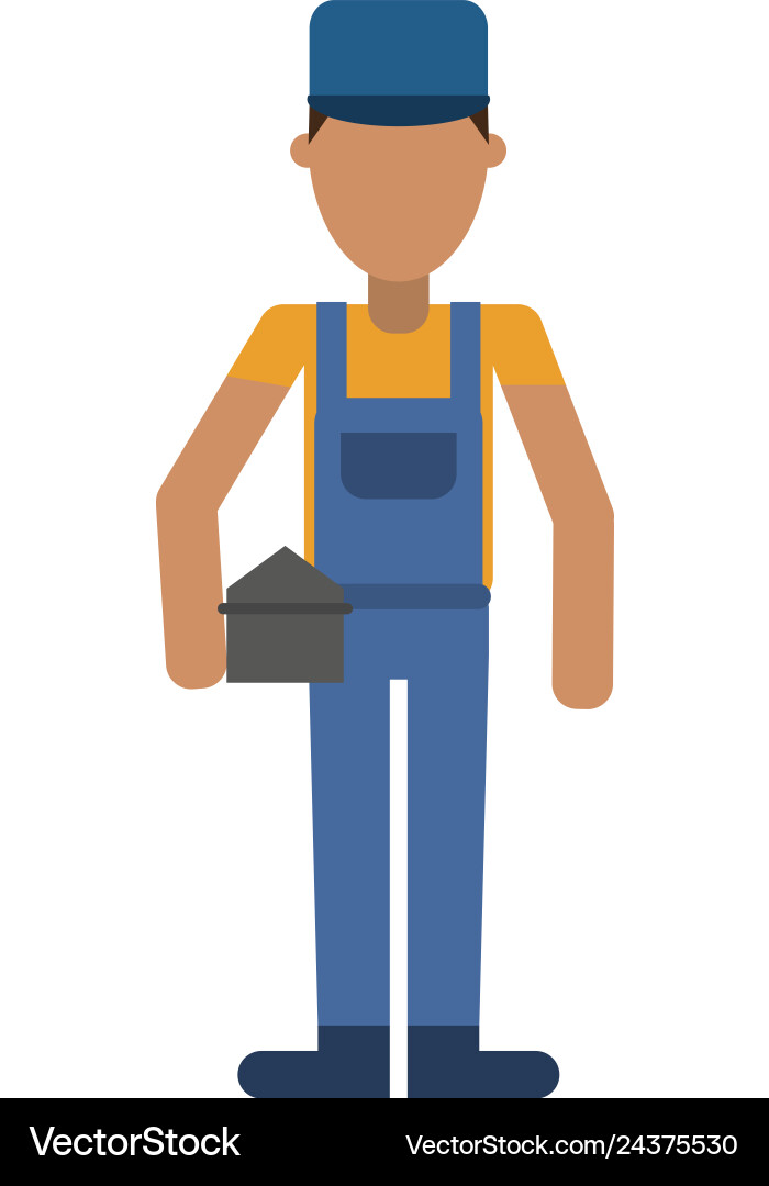 Plumber with toolbox professional worker avatar Vector Image