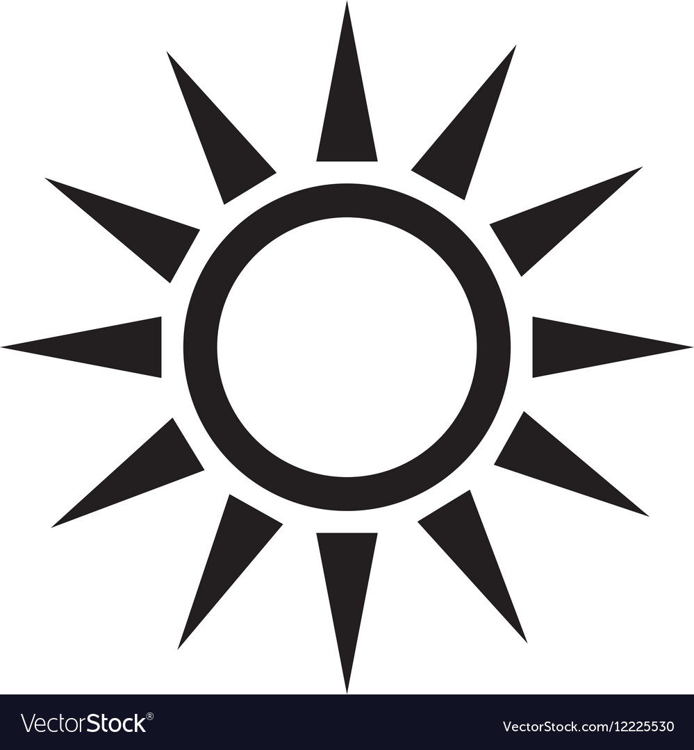 Sun shape icon Royalty Free Vector Image - VectorStock