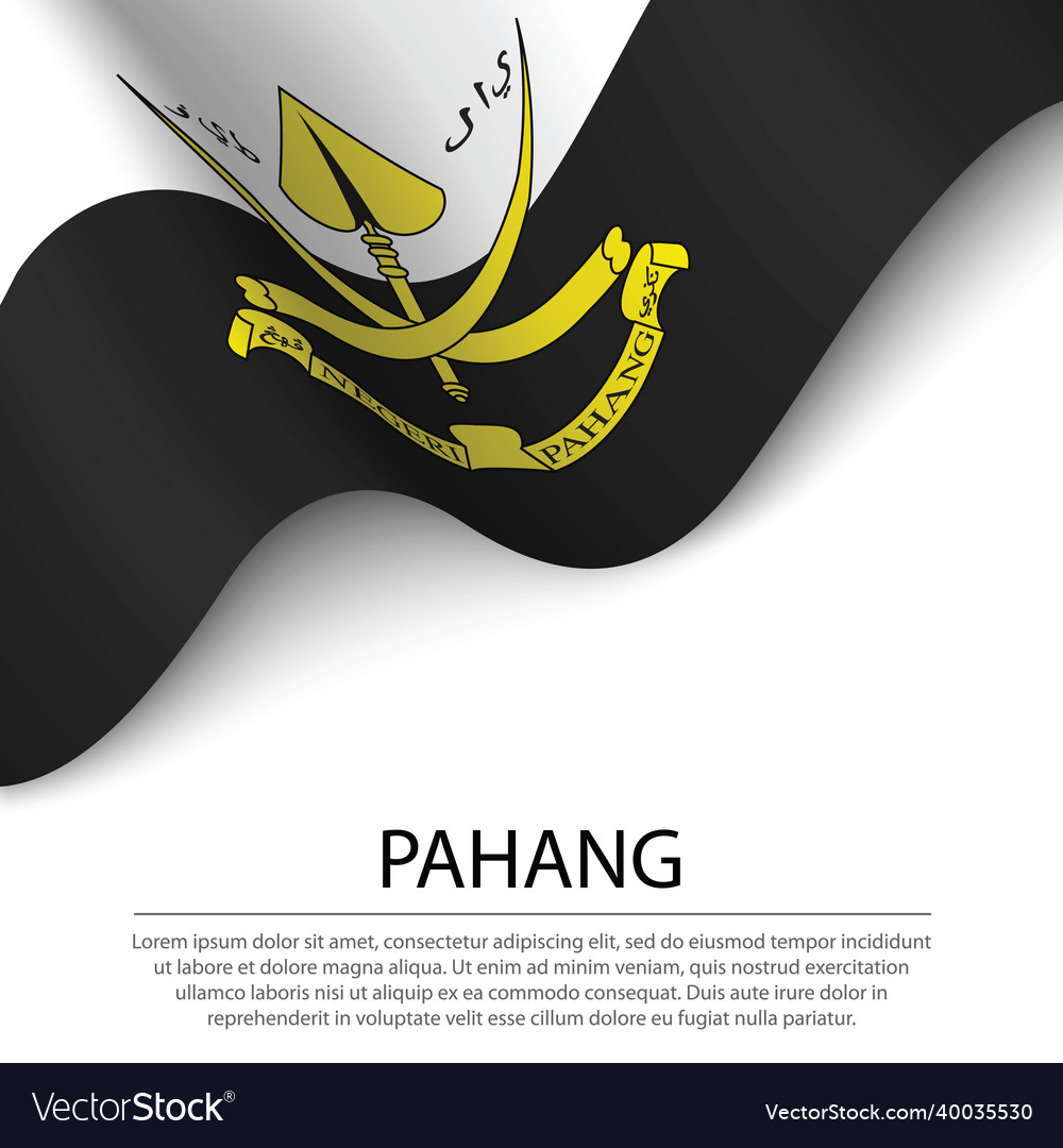 Waving flag of pahang is a state malaysia Vector Image