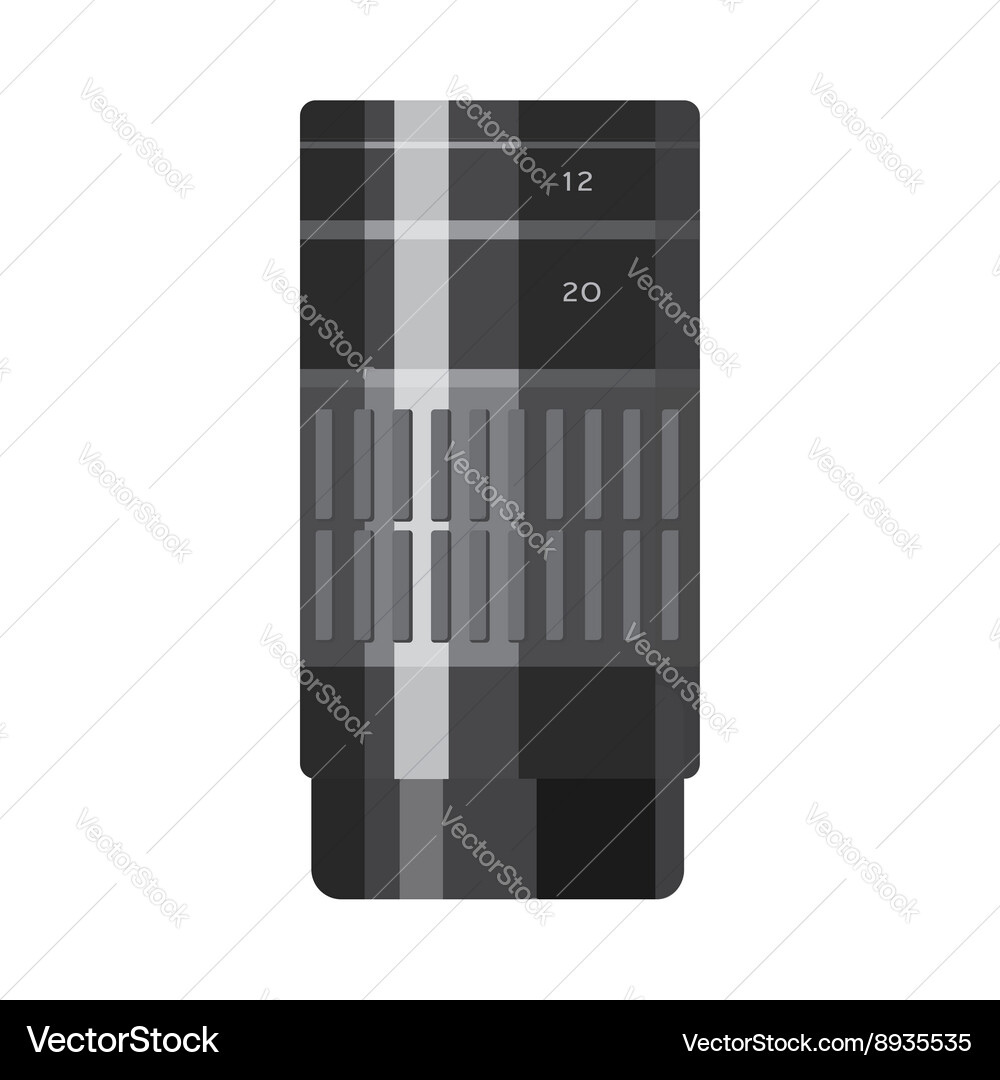 Camera zoom lens icon cartoon style Royalty Free Vector
