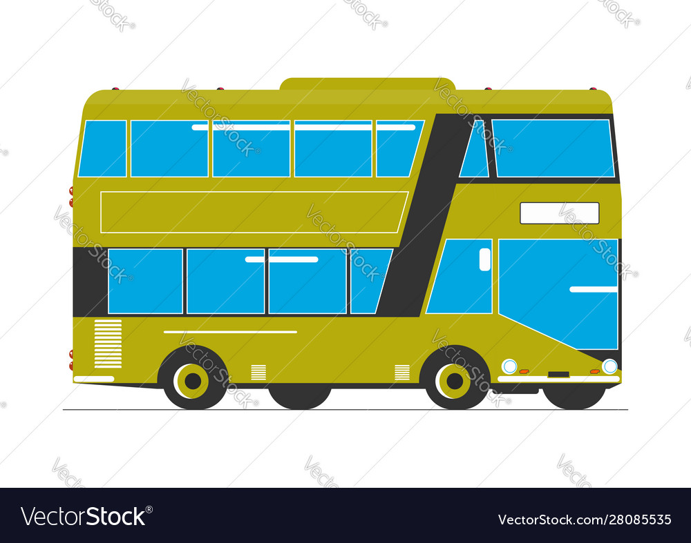 Double decker Royalty Free Vector Image - VectorStock