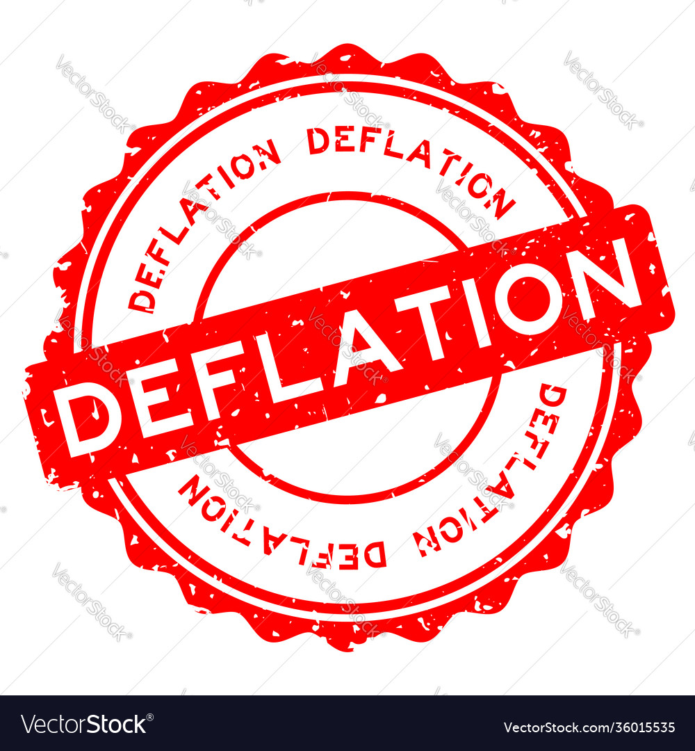 Grunge red deflation word round rubber seal stamp Vector Image Grunge red deflation word round rubber seal stamp Vector Image