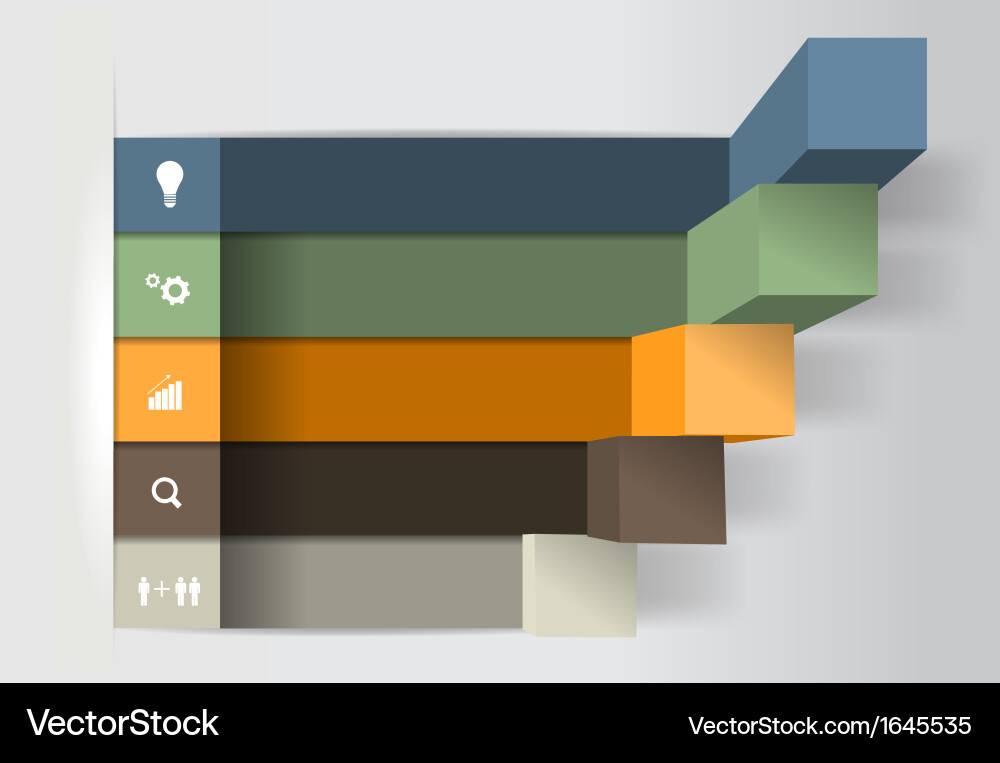 Modern business steps to success charts Royalty Free Vector