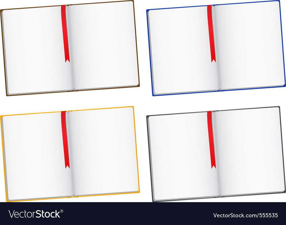 Opened books Royalty Free Vector Image - VectorStock