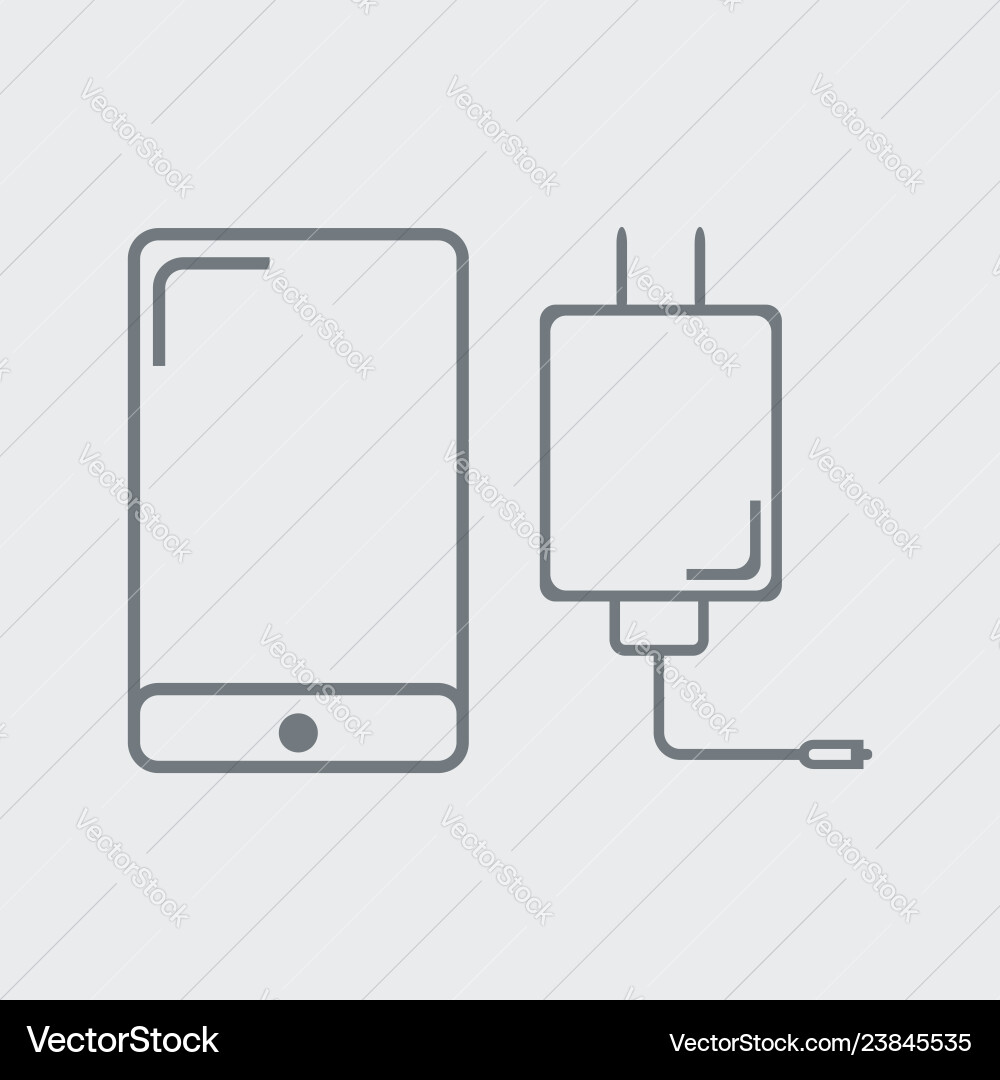 Phone and charger icon Royalty Free Vector Image