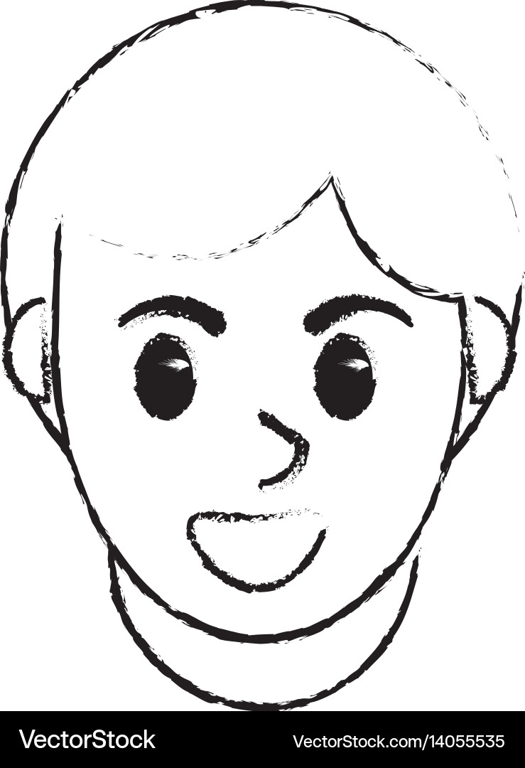 Sketchy face woman comic design Royalty Free Vector Image