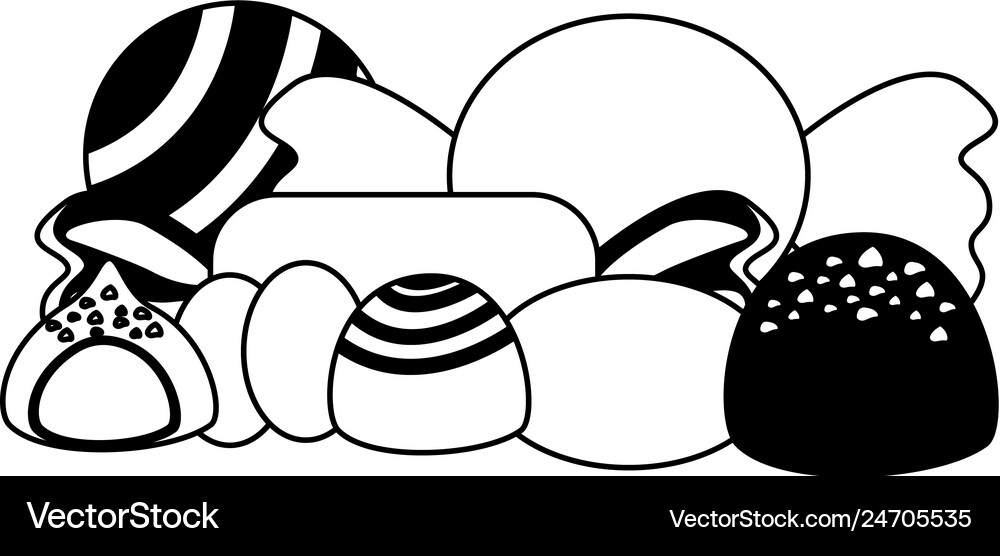 Sweet candies isolated icon Royalty Free Vector Image
