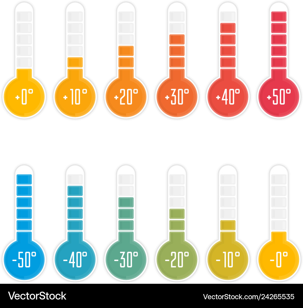 Temperature Thermometer Icons Royalty Free Vector Image
