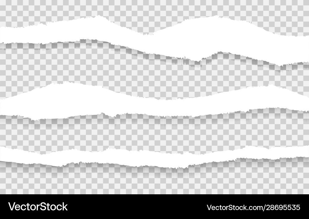 Torn paper set layered Royalty Free Vector Image