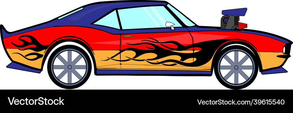 Car sport chevrolet Royalty Free Vector Image - VectorStock