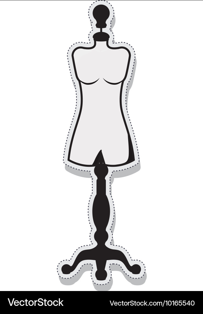 Female mannequin isolated icon Royalty Free Vector Image