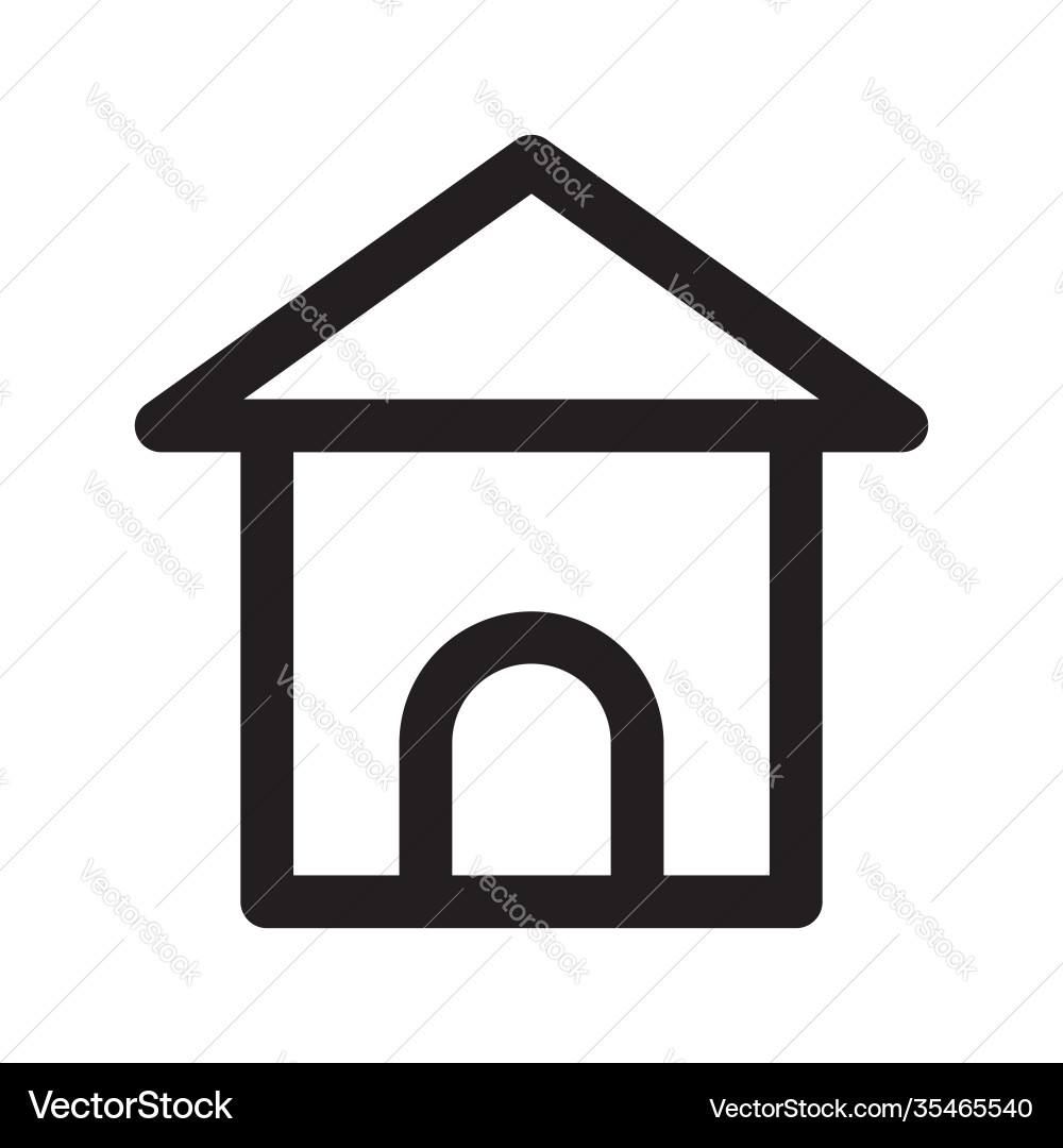 Home icon dashboard symbol isolated on white Vector Image