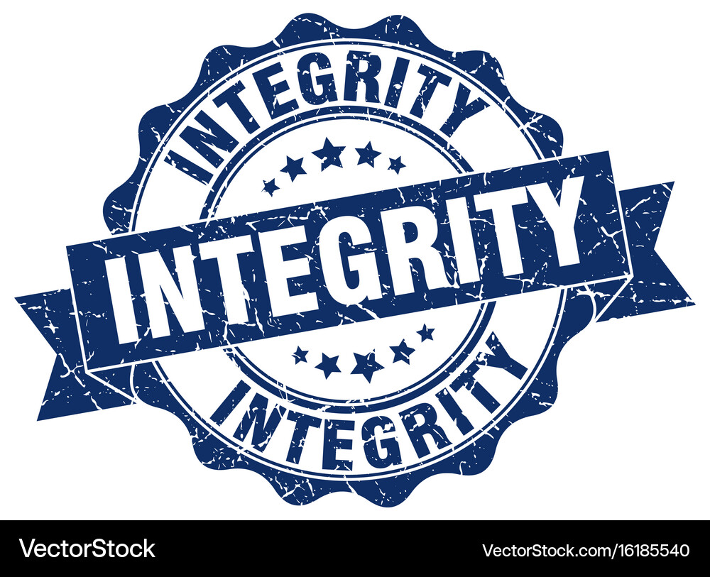 Integrity stamp sign seal Royalty Free Vector Image