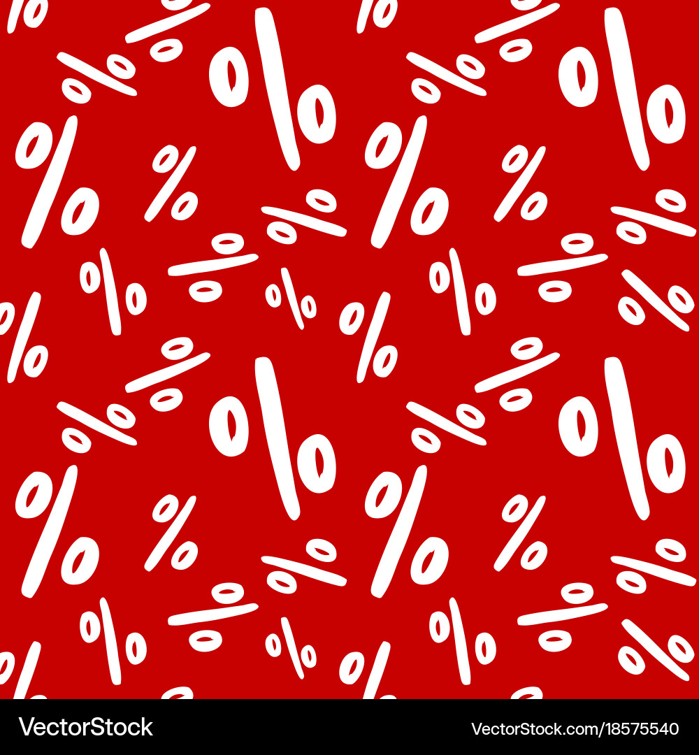 Percent seamless business background Royalty Free Vector