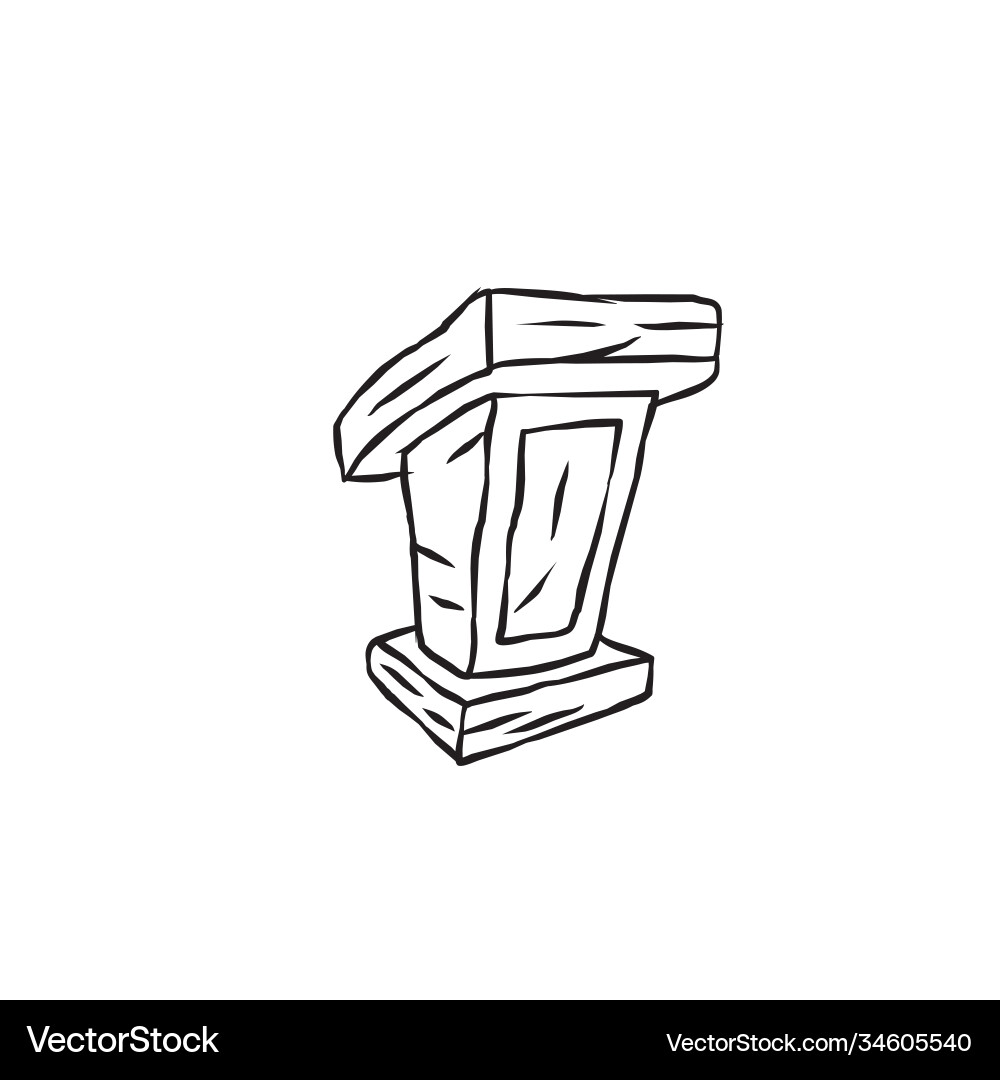 Podium rostrum icon logo design template Vector Image