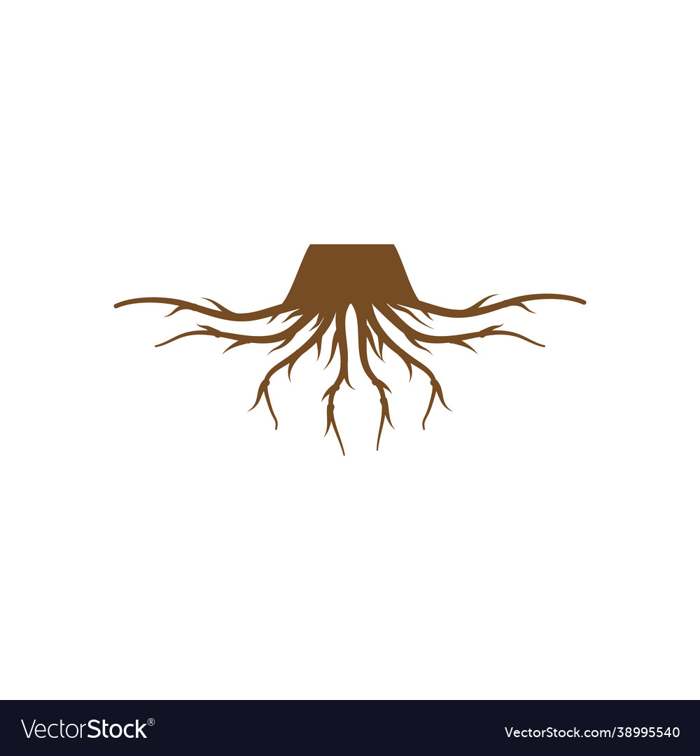 Root icon design template Royalty Free Vector Image