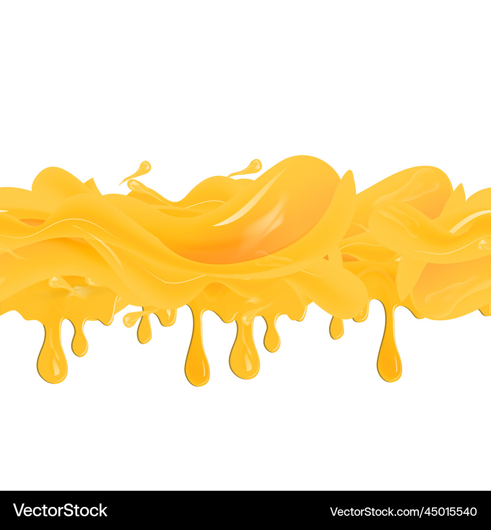 Seamless pattern of honey drops on white Vector Image