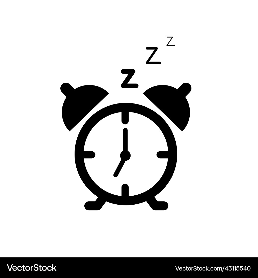 Simple lineart clock icon with arrows at night Vector Image