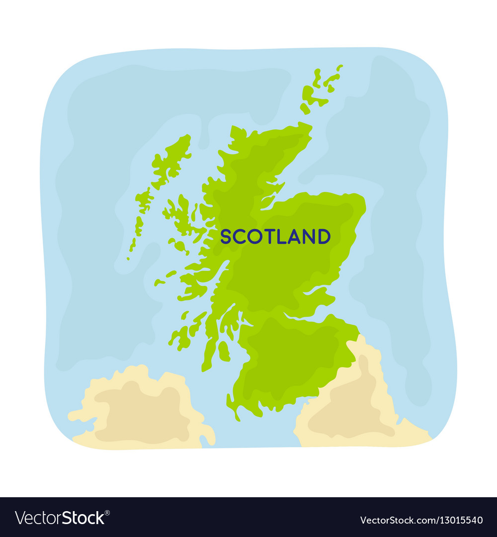 Territory of scotland icon in cartoon style Vector Image